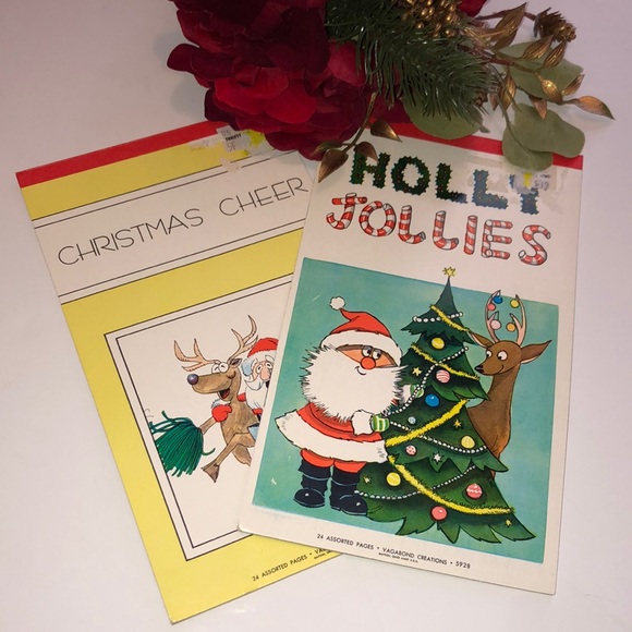 Office | Christmas Stationary 198s Christmas Letter Paper Vintage ...